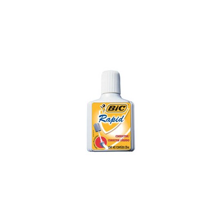 CORRECTOR TIPO LIQUIDO BIC RAPID BASE AGUA CONTENIDO 20 ML 1 PIEZA